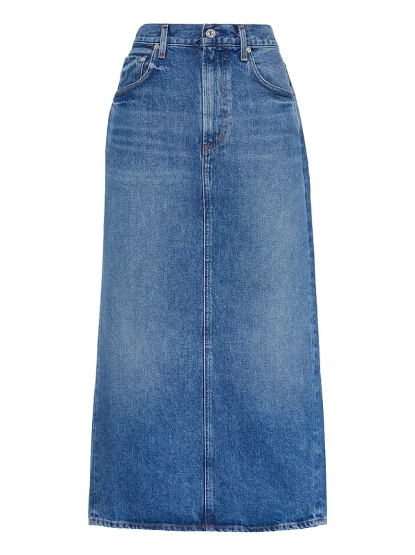 Citizens Of Humanity Peri Denim Maxi Skirt - Blue