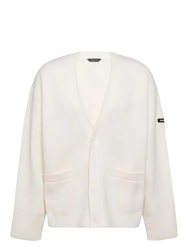 Balenciaga Wool-blend Cardigan - White