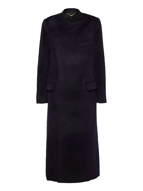 Victoria Beckham Alpaca Wool-blend Overcoat - Purple