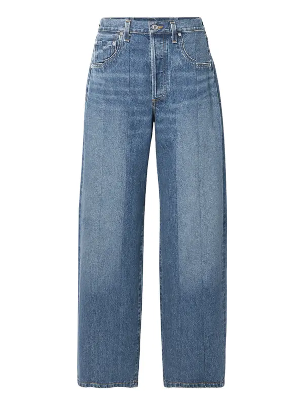 Citizens Of Humanity Net Sustain Ayla Splice High-rise Straight-leg Jeans - Blue