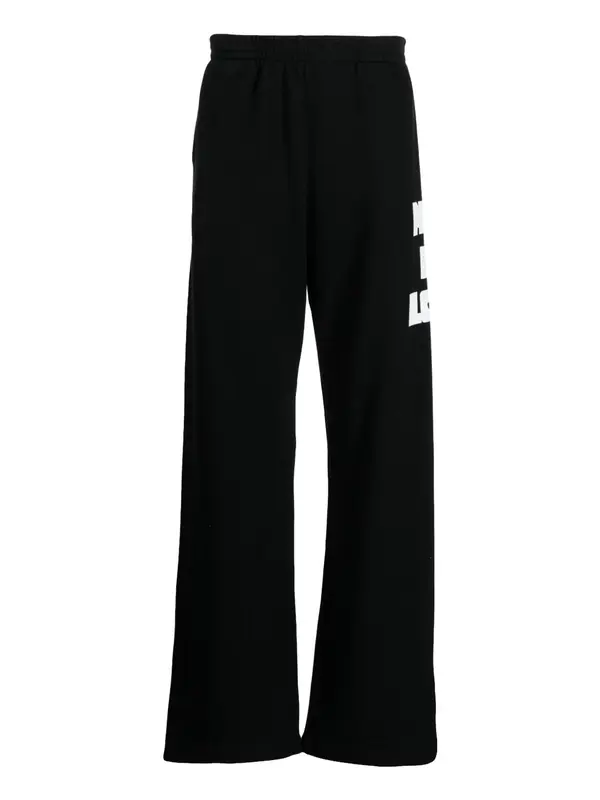 Natasha Zinko Heart Text-print Track Pants - Black