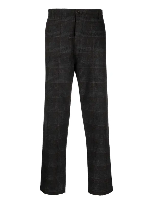 Universal Works Plaid Check-pattern Knitted Trousers - Grey