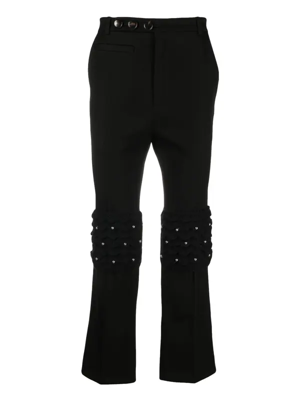 NAMACHEKO Cropped Flared Trousers - Black