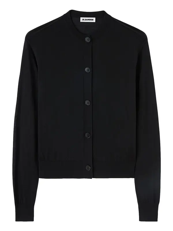 JIL SANDER Fine-knit Cardigan - Black