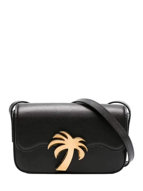 Palm Angels Palm Beach Leather Crossbody Bag - Black