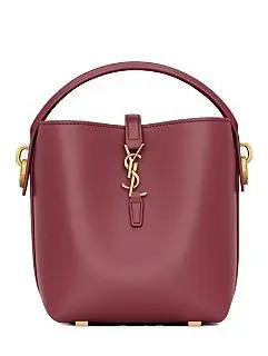 Saint Laurent Le 37 Mini Bucket Bag - Rouge Merlot