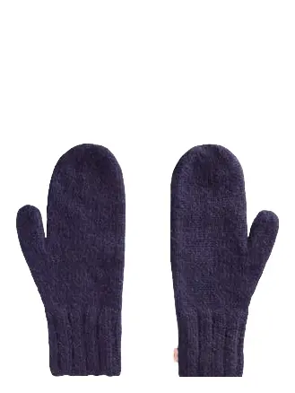 Shinola Alpaca Wool-blend Knit Mittens - Navy