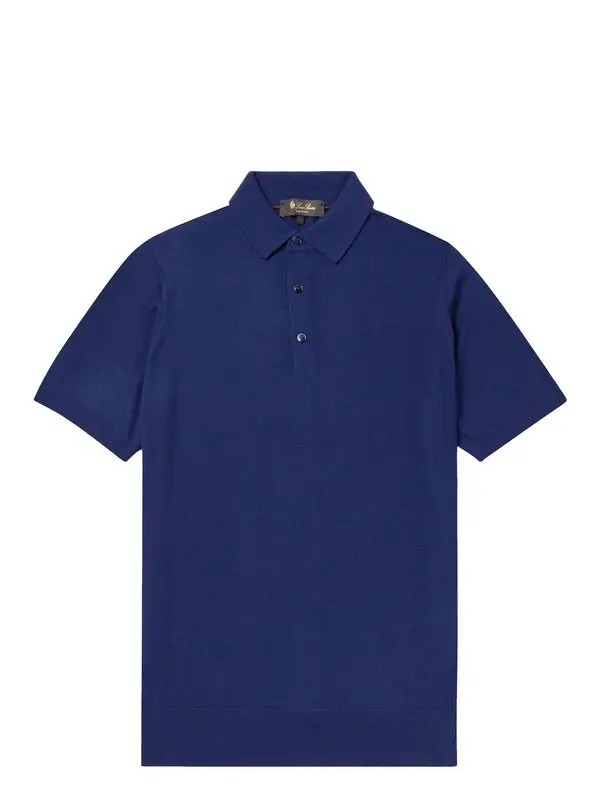 Loro Piana Wish® Wool Polo Shirt - Blue