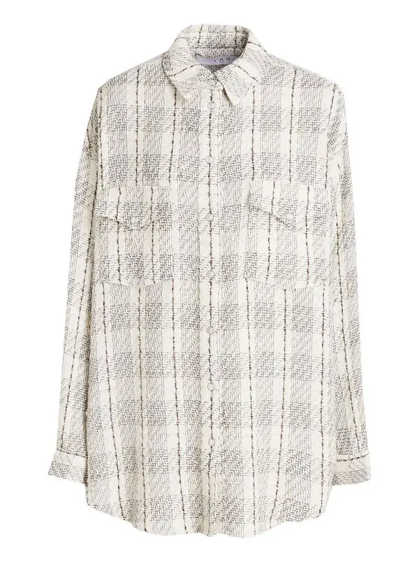 IRO PARIS Vicenta Oversized Tweed Jacket - Ecru
