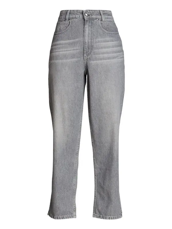 IRO PARIS Jazzba Faded High-rise Tapered Jeans - Gray