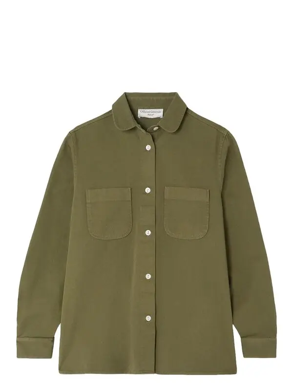 Officine Générale Ilona Cotton-twill Shirt - Army Green