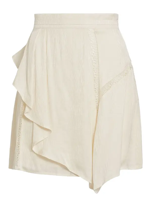 IRO PARIS Bea Draped Mini Skirt - Ecru