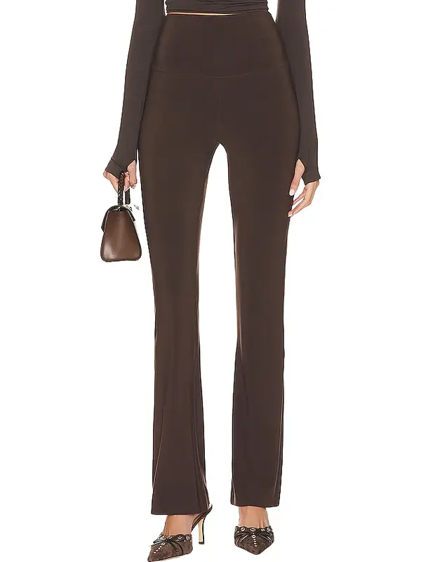 Norma Kamali Boot Pant - Chocolate