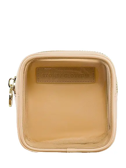 Stoney Clover Lane Clear Front Mini Pouch - Sand
