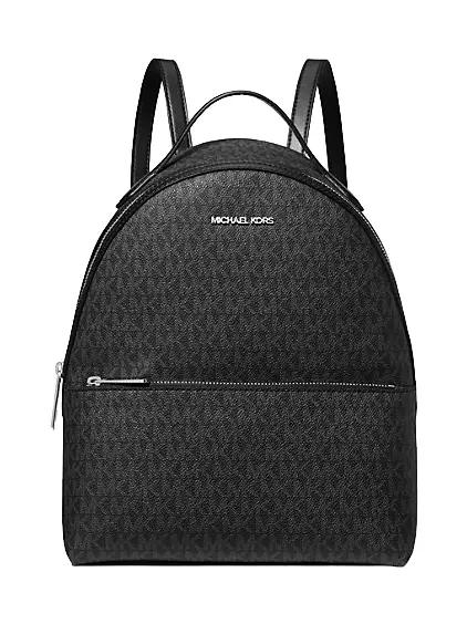 Michael Kors Sheila Medium Signature Logo Backpack - Black