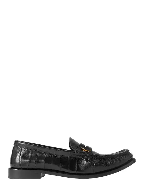 Saint Laurent Le Loafer Leather Loafers - Black