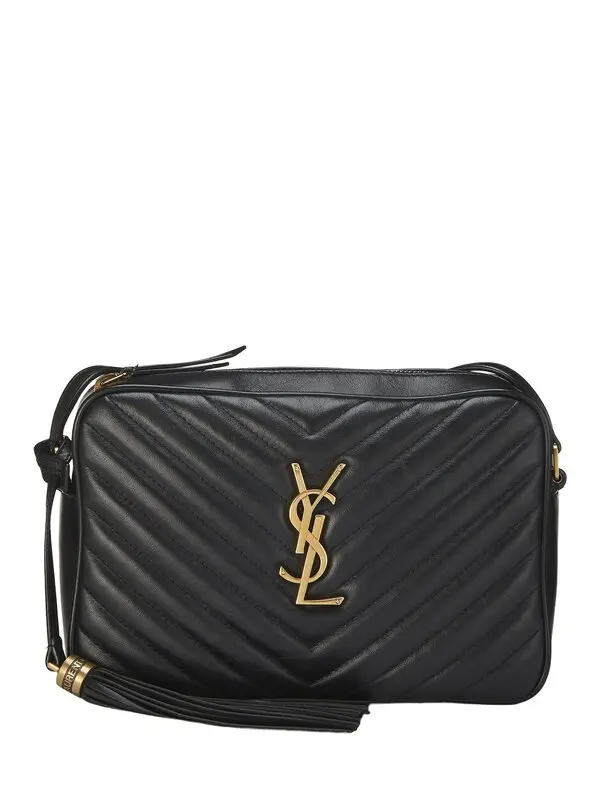 Saint Laurent Quilted Calfskin Lou Camera Bag - Black