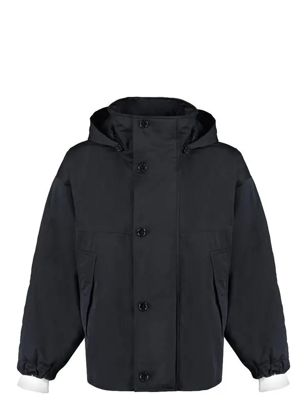 Bottega Veneta Hooded Nylon Jacket - Black