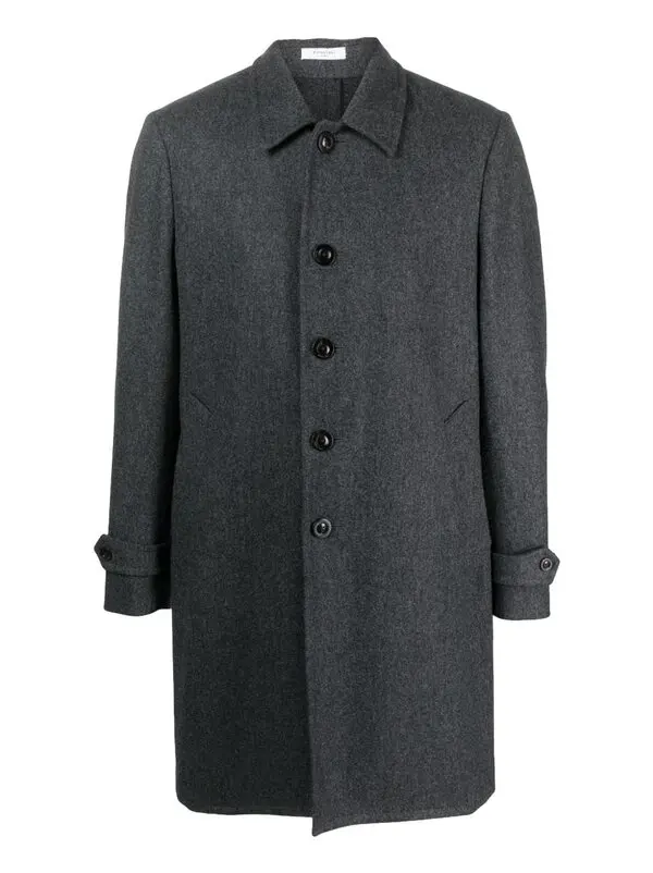 Boglioli Shirt Neck Wool Coat - Grey