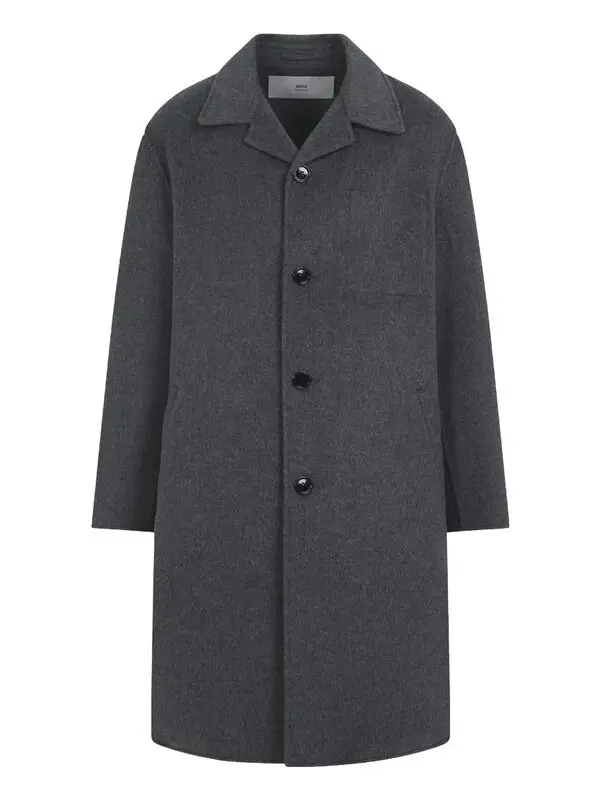 Ami Car Wool Coat - Grey