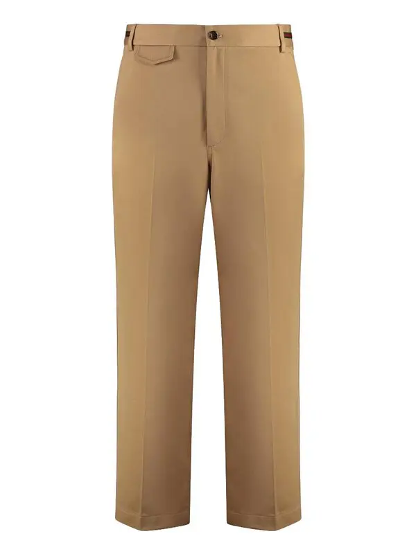 Gucci Cotton Trousers - Beige