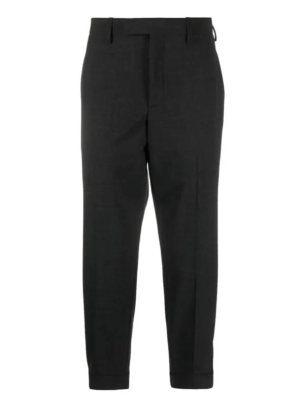Neil Barrett Cropped Gabardine Tapered Trousers - Grey