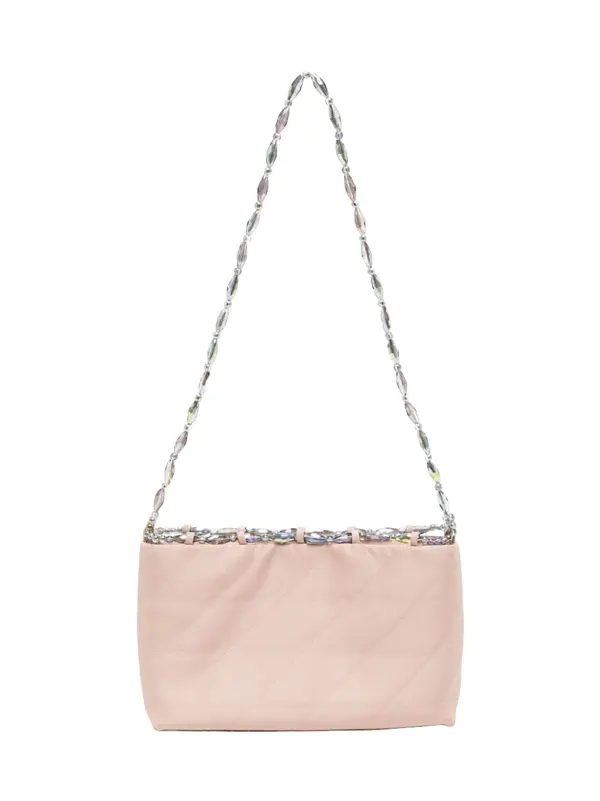 0711 TBILISI Natalie Bead-embellished Shoulder Bag - Pink