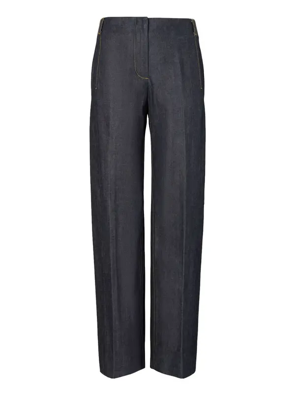 Tory Burch Selvedge Straight-leg Jeans - Blue