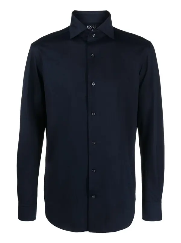 Boggi Milano Long-sleeve Button-up Shirt - Blue