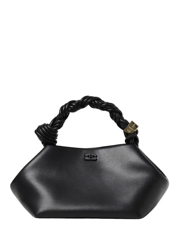 GANNI Bou Bag In Recycled Leather Blend - Black