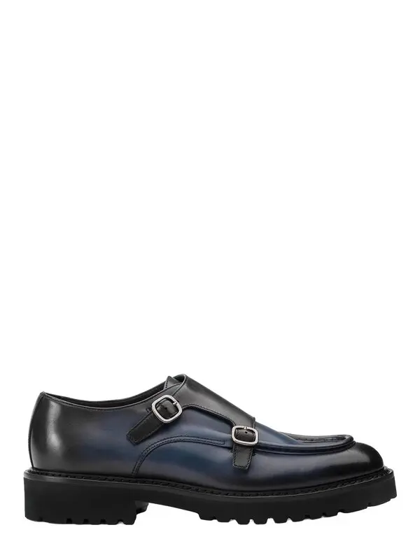 DOUCAL'S Double Monk Strap Shoes - Blue