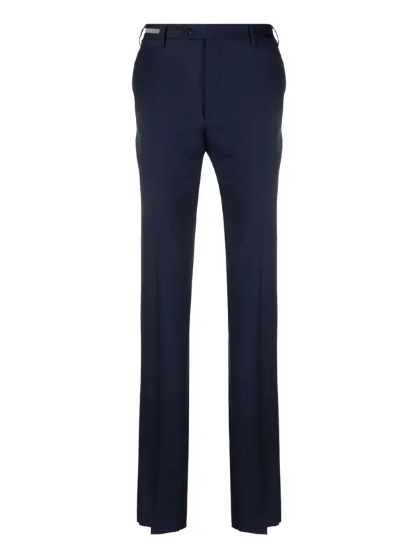 Corneliani Slim-cut Virgin-wool Trousers - Blue