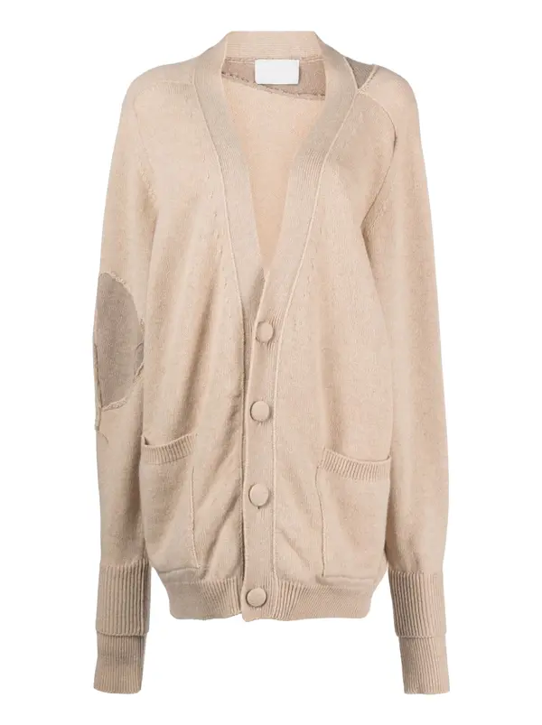 RAMAEL Panelled Cashmere-blend Cardigan - Neutrals