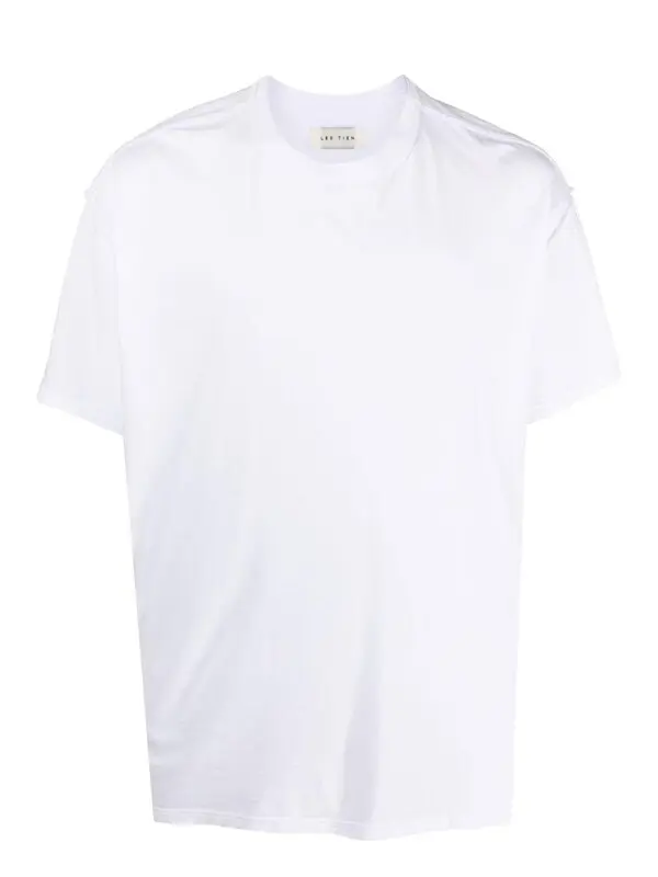LES TIEN Crew-neck Cotton T-shirt - White