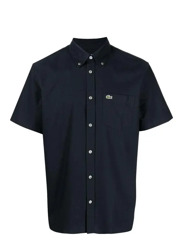 Lacoste Logo-embroidered Cotton Shirt - Blue