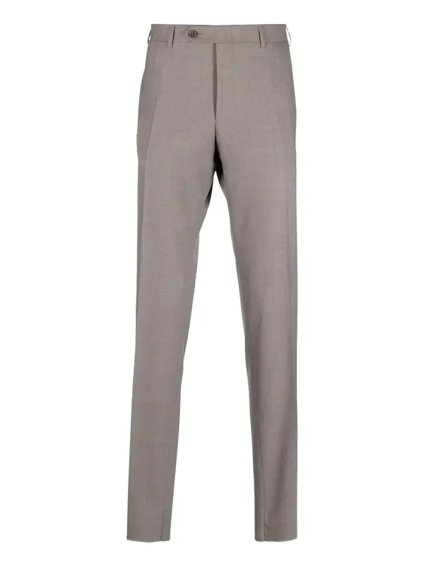 Canali Mid-rise Tailored Trousers - Neutrals