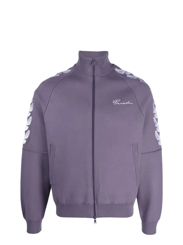 3.PARADIS Dove-print Zip-up Sweatshirt - Purple