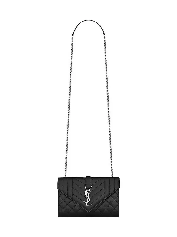 Saint Laurent Envelope Shoulder Bag - Noir