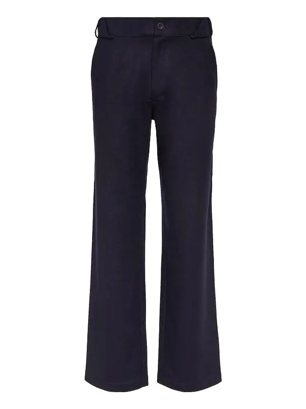 GR10K Straight-leg Wool-blend Trousers - Blue