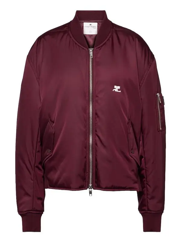 COURREGES Courrèges Logo Bomber Jacket - Red