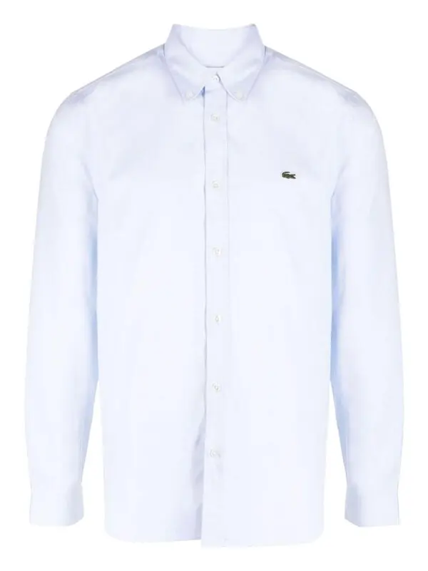 Lacoste Premium Crocodile Logo-patch Shirt - Blue