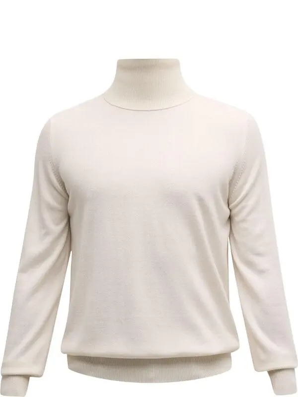 Brunello Cucinelli Cashmere Turtleneck Sweater - White