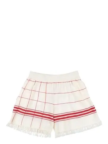 MAISON MARGIELA Striped Casual Shorts - Red