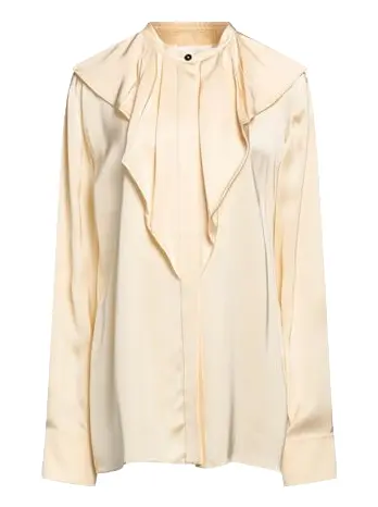 JIL SANDER Ruched Satin Shirt - White