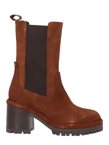 PAOLA FERRI Leather Ankle Boots - Brown