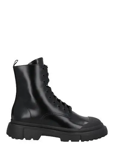 Hogan Lace-up Ankle Boots - Black