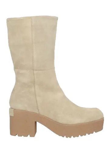 PATRIZIA BONFANTI Leather Ankle Boots - Beige