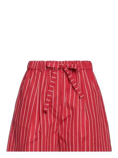 Alexander McQueen Cotton Striped Shorts - Red