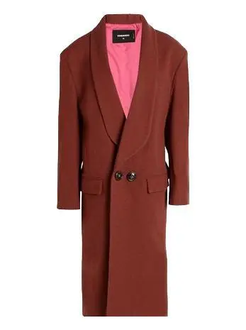 Dsquared2 Double-breasted Wool Blend Coat - Red