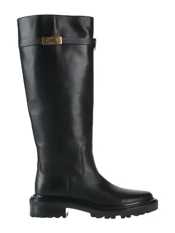 Tory Burch Calfskin Riding Boots - Black